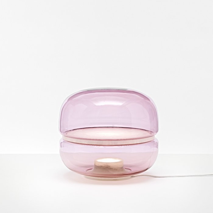 BROKIS MACARON PC1039 medium - table - dark rosé transparent glass ...