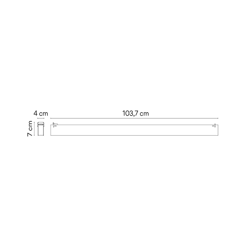 Vibia PLUSMINUS Linear Low UGR 6270 - 3000K On/Off - blu M1 (solo corpo ...